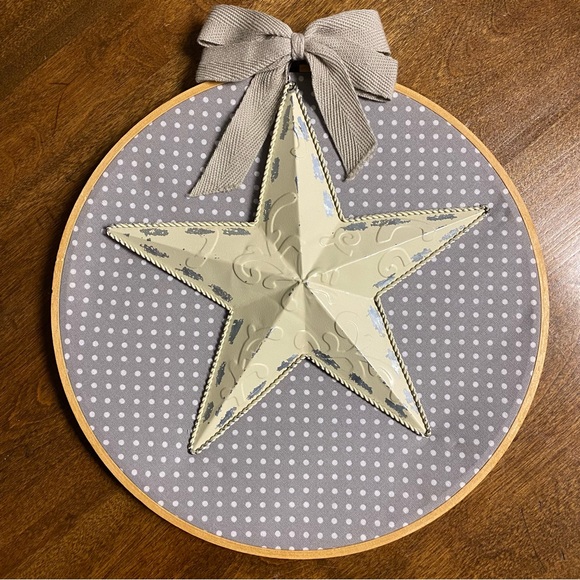 Handmade | Wall Decor | New Handmade Farmhouse Hoop Framed Star | Poshmark